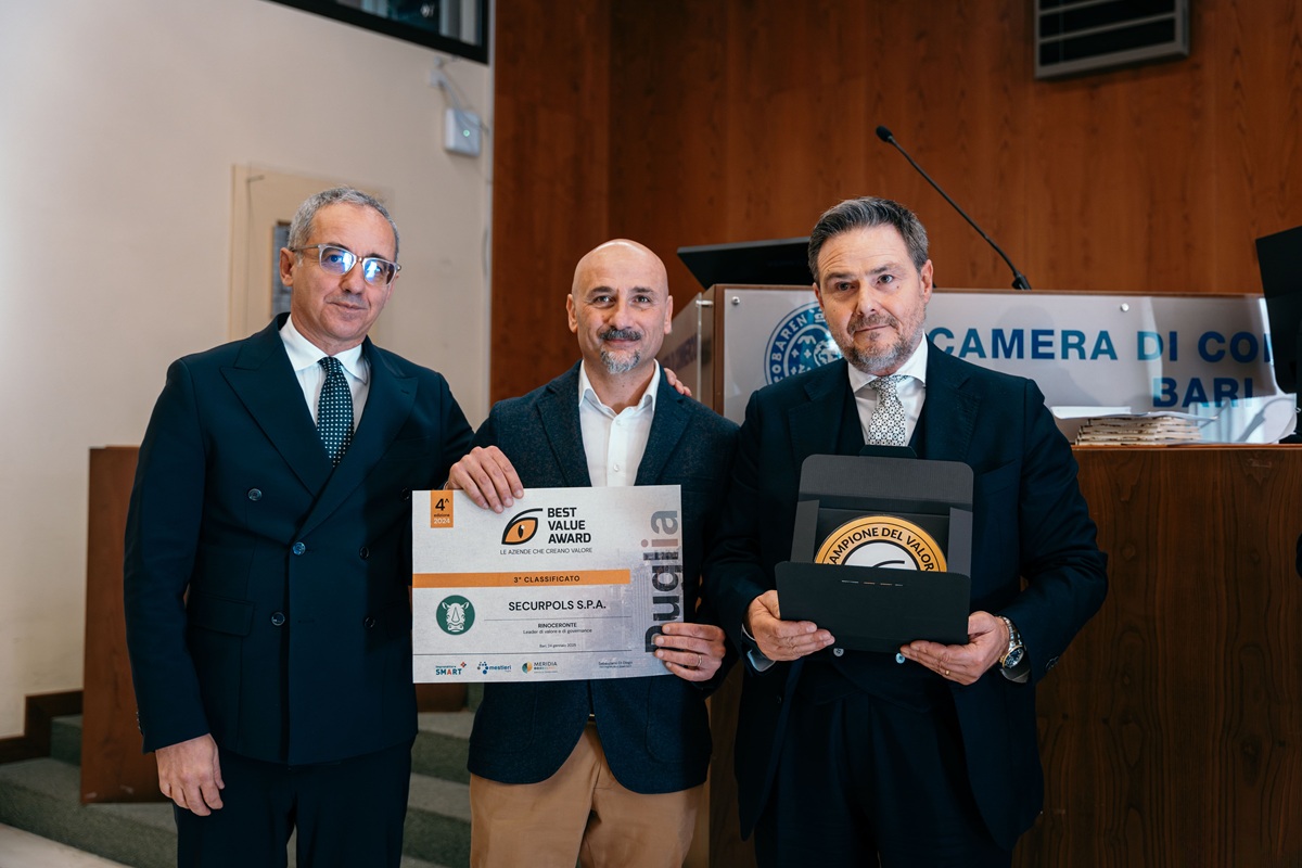 Securpol S.p.A. si aggiudica il Best Value Award Puglia 2024 - Cosmopol ...